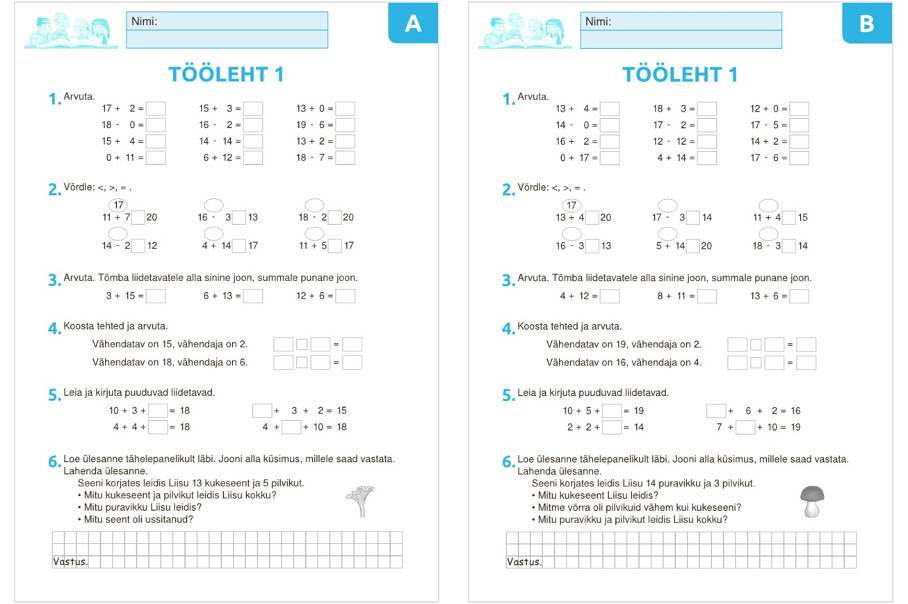 Matemaatika töölehed 2.klassile | Skriibus